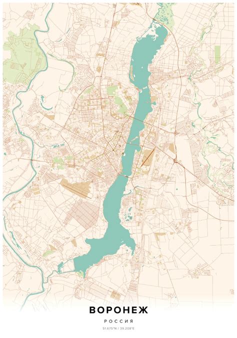 Карта Воронежа купить с доставкой — Mapny
