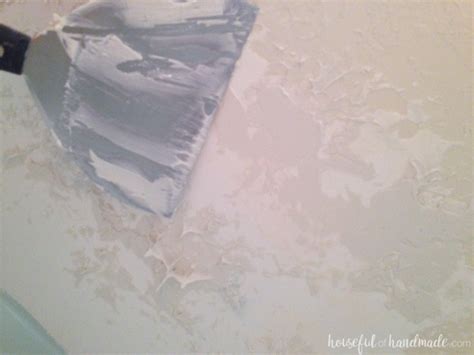 How To Patch And Texture Ceiling Drywall A Houseful Of Handmade