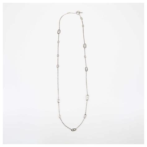 Hermès Hermes Farandole Sterling Silver Long Necklace 120 Silvery Metal