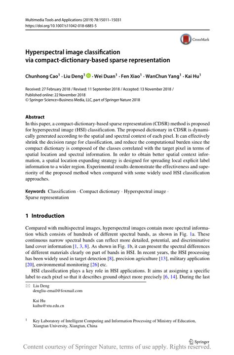 hyperspectral image classification via compact dictionary based sparse