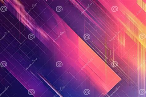 Abstract Digital Art With Geometric Shapes And Vibrant Colors Stock Illustration Illustration