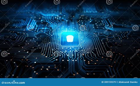 Technology Abstract Cyber Security Concept Stock Image Image Of