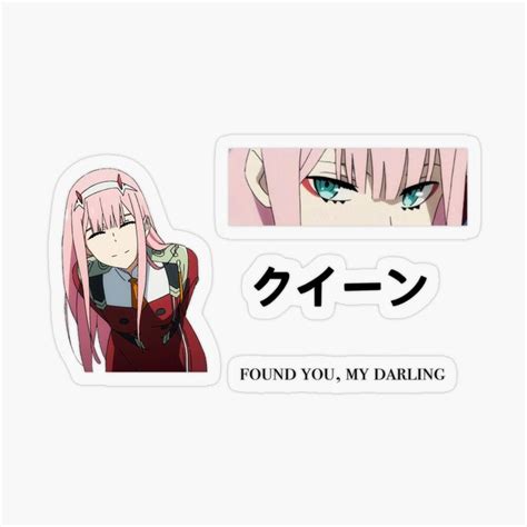 Zero Two Sticker Pack Darling In The Franxx Stickers Anime