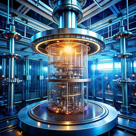 Quantum Computer In A Hightech Laboratory With Floating Algorithms Premium Ai Generated Image