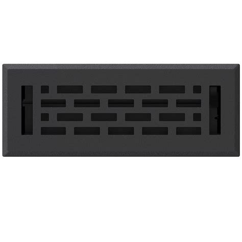 Accord Select 3 X 10 In Black Cast Iron Manhattan Floor Register