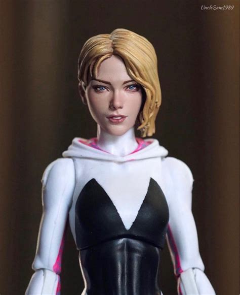 Custom Resin Print Spider Gwen Headsculpt For Hasbro Marvel Legends