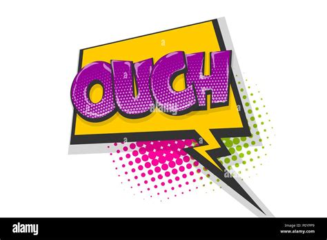 Omg ouch oops pop art comic text speech bubble Stock Vector Image & Art - Alamy