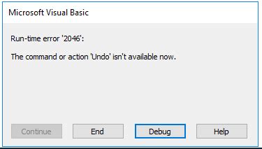 Find A Solution To Undo Command Only Run 1 Time Access World Forums