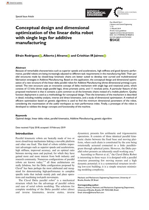 Pdf Conceptual Design And Dimensional Optimization Of The Linear