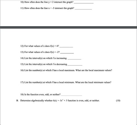 Solved A Use The Graph Of The Function F To Answer The Chegg Com