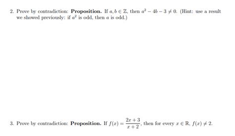 Solved 2 Prove By Contradiction Proposition If Ab∈z Solved 2 Prove By Contradiction Proposition If Ab∈z