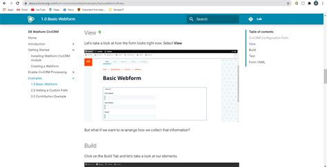 where can i find documentation for drupal 8 webform civicrm module