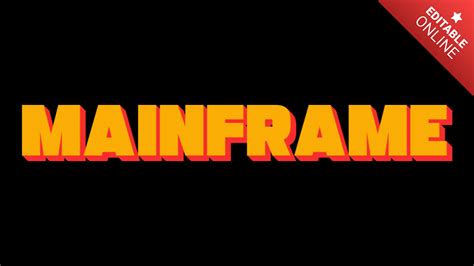 Mainframe Yellow Font Style Text Effect Generator