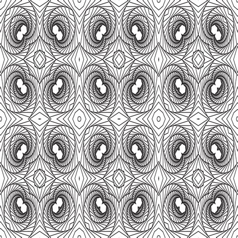 3d Line Vector Monochrome Seamless Pattern Vector Twisted Curved Stripe Modern Trendy