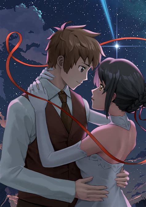 Miyamizu Mitsuha And Tachibana Taki Kimi No Na Wa Drawn By Nizz Danbooru