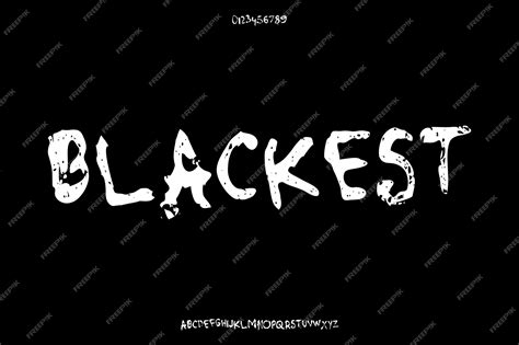 Premium Vector Grunge Blackest Creative Vector Textured Alphabet Font Design
