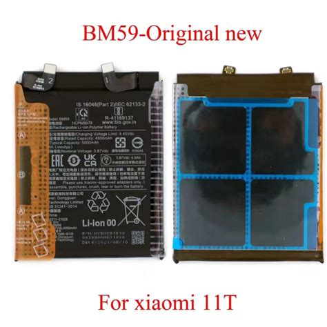 New Battery 5000mAh BM59 BM58 Battery For Xiaomi 11T 11T PRO Mobile Phone Batteries Tools