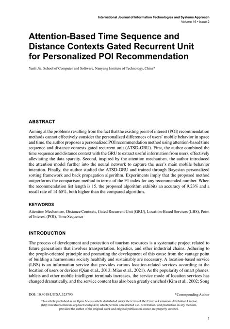 pdf attention based time sequence and distance contexts gated
