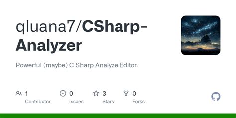 Github Qluana7csharp Analyzer Powerful Maybe C Sharp Analyze Editor