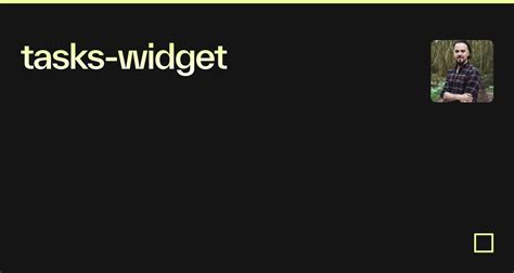 Tasks Widget Codesandbox