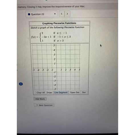 Solved Question 22graphing Piecewise Functionssketch A Graph