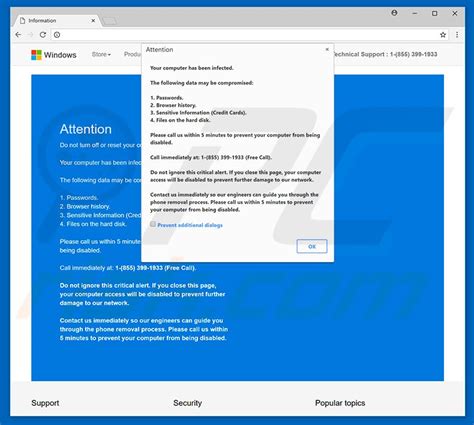 Attention Your Computer Has Been Infected Pop Up Scam Removal And Recovery Steps Updated
