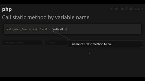 Call Static Method By Variable Name Youtube
