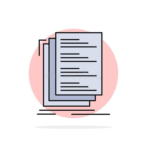 Code Coding Compile Files List Flat Color Icon Vector Stock Vector