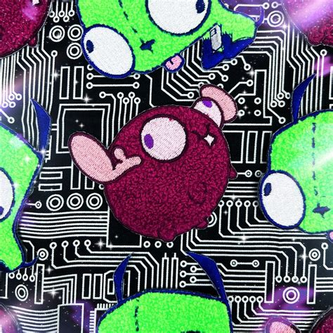 INVADER ZIM GIR Minimoose Fuzzy Alien Patch Etsy