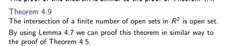 Solved Theorem The Intersection Of A Finite Number Of Chegg