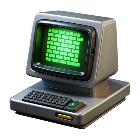 Celebrated Elegant A Vintage Computer Terminal Displaying Cryptic Code Flickering Green Text On
