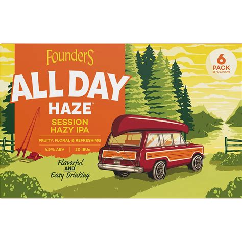 founders all day haze session hazy ipa beer 6 pk cans shop beer at h e b