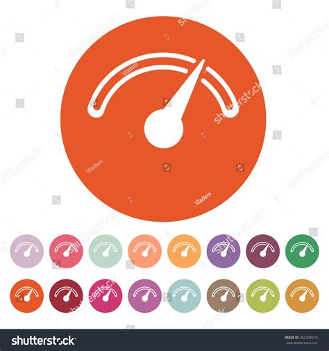 Tachometer Speedometer Indicator Icon Performance Measurement Stock Vector Royalty Free