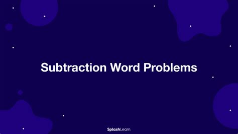 Master Subtraction Word Problems Math Lesson Plan