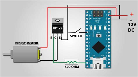Arduino Tip122 Dc Motor Control Electric Diy Lab