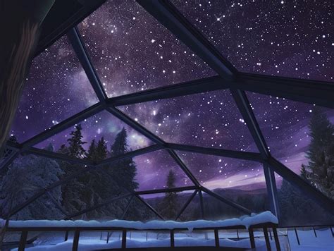 Premium Photo Arctic Dreams Inside A Crystal Igloo Under Starlight