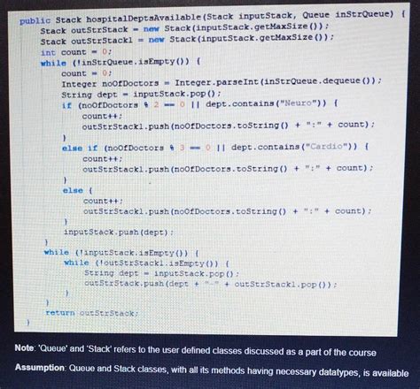 Solved Consider A Stack Of Strings As In Strstack And Queue