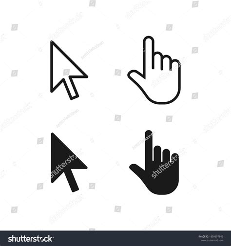 hand pointer icon vector