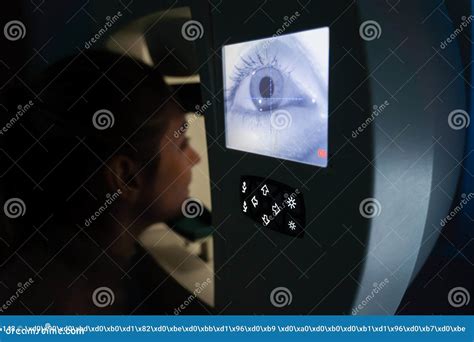 Perimetry Eyes Test For Early Sign Of Glaucoma Of Woman Patient Of Ophthalmology Clinic