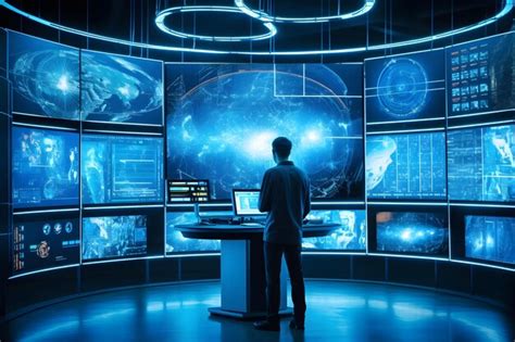 premium photo analyst monitoring and analyzing data streams in