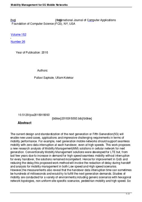 Pdf Mobility Management For 5g Mobile Networks