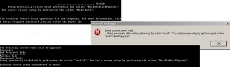 Exchange BuildToBuildUpgrade Error PeteNetLive