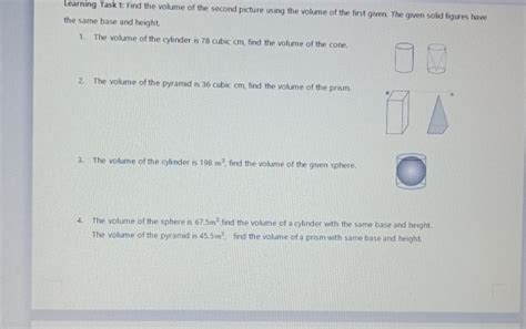 solved learning task 1 find the volume of the second picture using