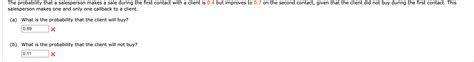 Solved Salesperson Makes One And Only One Callback To A