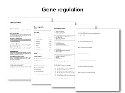 Gene Regulation Made By Teachers