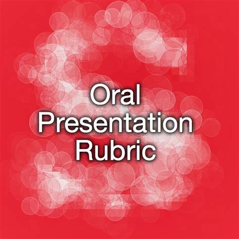 Oral Presentation Rubric