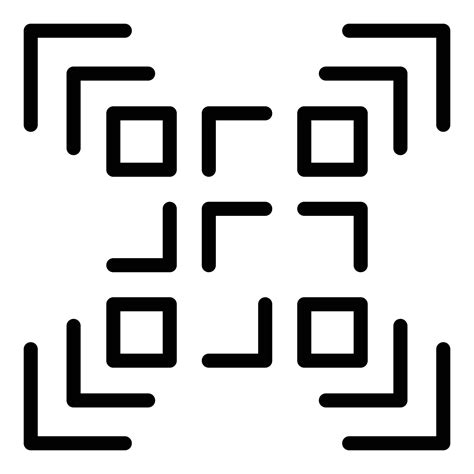 Reader Code Frame Icon Outline Vector Scan Barcode 15660364 Vector Art