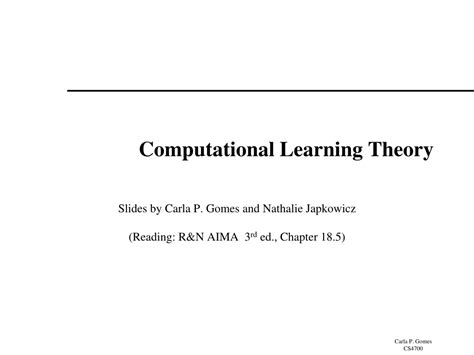Ppt Computational Learning Theory Powerpoint Presentation Free