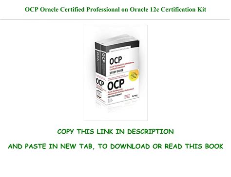 [ free download ] ocp oracle certified professional on oracle 12c