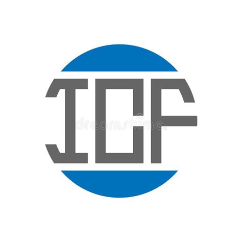 Icf Letter Logo Design On White Background Icf Creative Initials Circle Logo Concept Stock